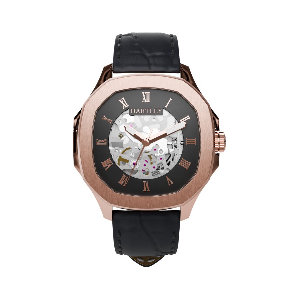 Legacy Rose Gold with Black Croc – Hartley Watches