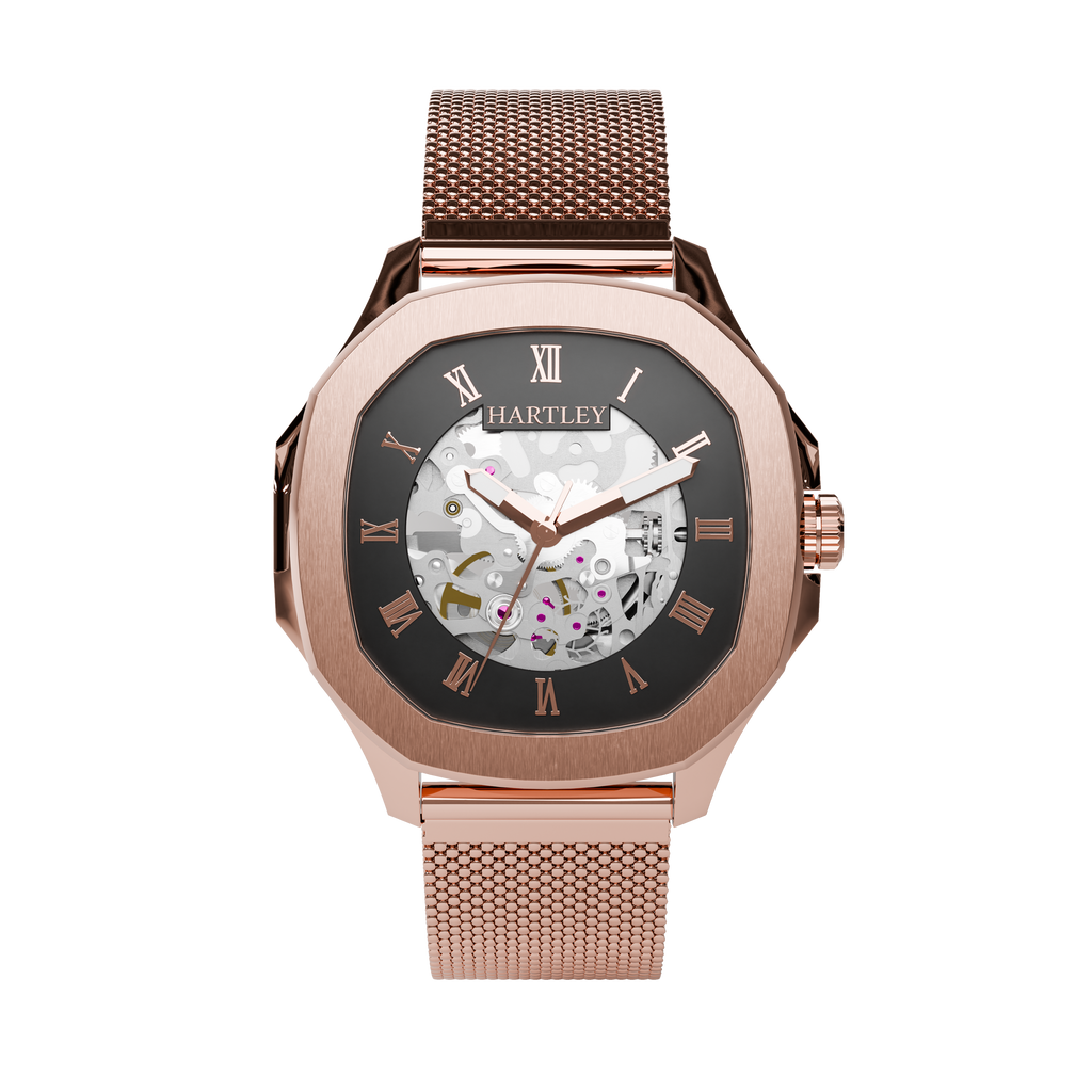 Legacy Rose Gold with Mesh Strap – Hartley Watches